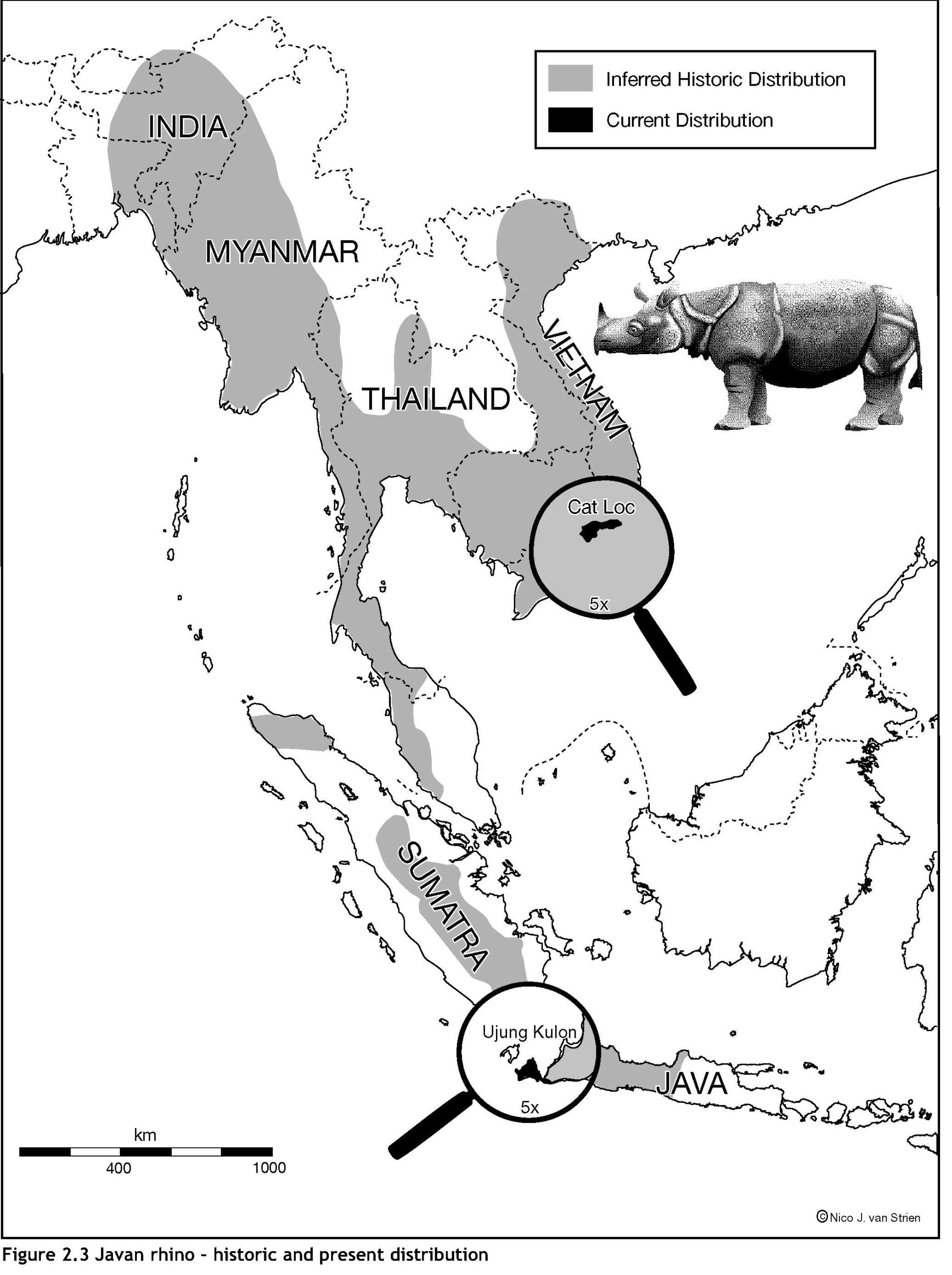 Historical Range of Rhinoceros sondaicus — Rhino Resource Center